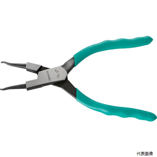【特長】 ●握りやすさを追求したハンドル形状です。 【仕様】 ●リング使用範囲(mm)：25〜40 ●爪先端径(mm)：1.8 ●全長(mm)：165 ●爪形状：直爪 ●ばね：付 【材質／仕上】 ●本体：炭素鋼（S50C） ●爪部：クロムモ...