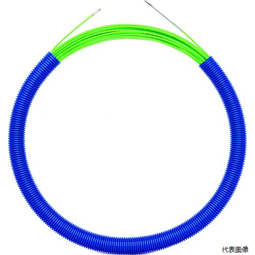 【特長】 ●最小クラスの先端金具（φ4.3）の樹脂呼線です。 ●曲がりの多い細いパイプも楽に通り、追加配線に強いです。 ●便利な収納ケース（CD管）付です。 【用途】 ●ケーブル入線作業に。 ●配線作業に。 ●電線管内追加配線に。 【仕様】...