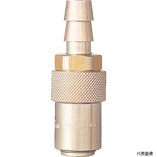 【特長】 ●金型冷却水のホース接続・分離がスピーディーにできます。 ●外径が小さく（18.5mm）、水口間隔の狭いものに最適。 ●金型にプラグを埋め込んだまま、ソケットの着脱が簡単にできるようロングスリーブ方式採用。 ●水口間隔の狭い金型に...