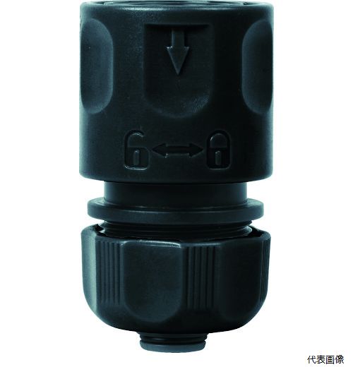 【特長】 ●ニップルとの組み合わせで耐圧ホースをつなぎます。 ●ニップルに接続すれば通水、外せば止水します。 【仕様】 ●高さ(mm)：61 ●適合プラグ：TH-JP ●適合ホース内径×外径(mm)：12〜15×20 ●ホース口外径(mm)...