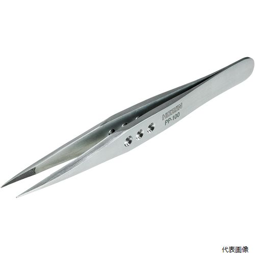 【特長】 ●強力型ピンセットのハイグレードシリーズです。 ●先端ローレット付きで保持力を強化しています。 ●熱処理を施した強靭な素材を使用し、先端の厚みを残すことで過酷な使用でも曲がりにくい強度を実現しています。 ●プライヤーのように強くつ...