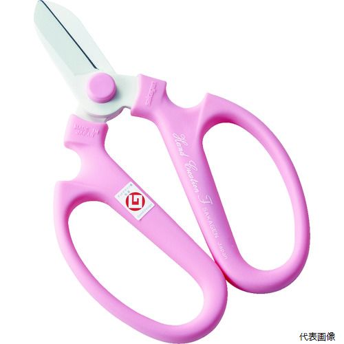 【特長】 ●刃先にフッ素樹脂加工がしてあるのでさびにくいです。 ●切れ味も良く、ハンドルは握りやすく手が痛くなりにくいです。 【用途】 ●花・枝の切断生花用。 ●ガーデニング用。 ●フラワーアレンジメント用。 【仕様】 ●切断能力(mm)：...