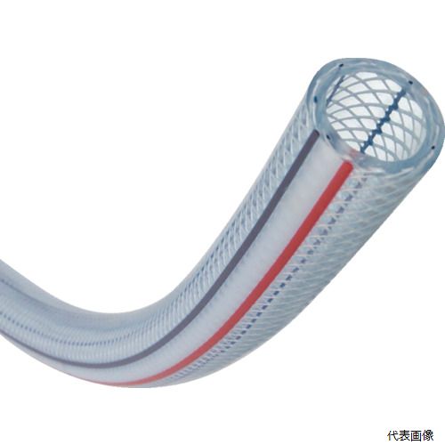 【特長】 ●透明性が良く、流体の確認ができ安心です。 ●内面が耐油性に優れています。 ●柔軟性が良く、配管がしやすいです。 ●ホースのカットがしやすく、継手挿入性が良いです。 ● 【豊富なサイズ】サイズバリエーションが豊富な耐圧ブレードホー...