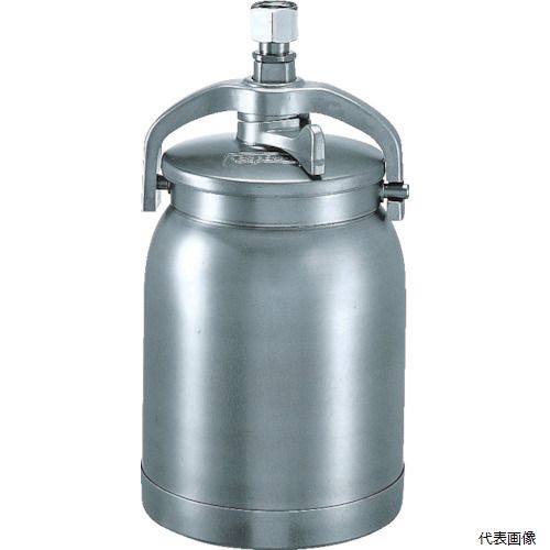 【特長】 ●フタと容器をレバーで固定するタイプです。 ●こぼれ防止機能付です。 【用途】 ●適用流体：塗料 【仕様】 ●カップ取付口：G3/8 ●カップ容量(cc)：1000 ●容量(L)：1.0 ●適合スプレーガン：WIDER2、WIDE...