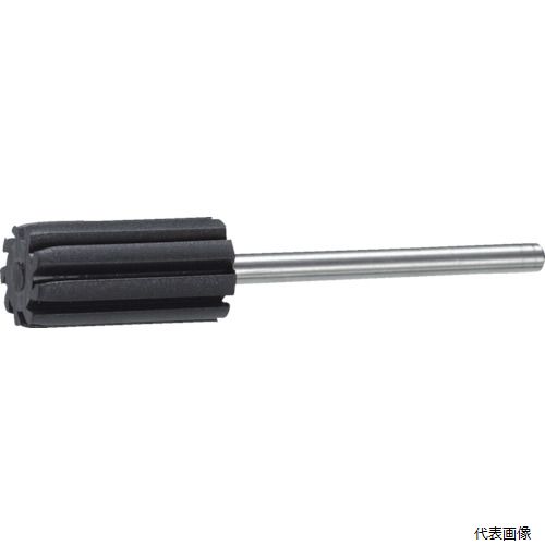 【特長】 ●バリ取りなど細研磨に最適です。 【用途】 ●使用工具：エアマイクログラインダー・電気ドリル。 【仕様】 ●外径(mm)：9.5 ●幅(mm)：20 ●最高使用回転数(rpm)：25000 ●軸径(mm)：3 ●軸長(mm)：35...