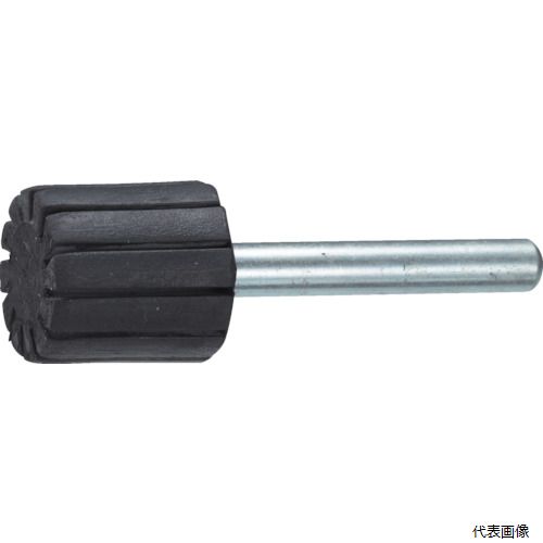 【特長】 ●バリ取りなど細研磨に最適です。 【用途】 ●使用工具：マイクログラインダー・電気ドリル。 【仕様】 ●外径(mm)：19.1 ●幅(mm)：20 ●最高使用回転数(rpm)：20000 ●軸径(mm)：6 ●軸長(mm)：42 ...