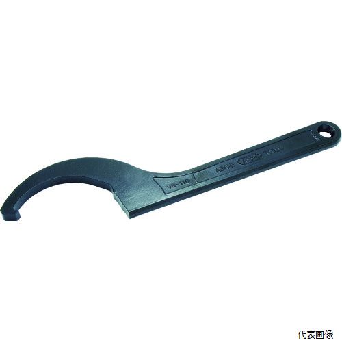 【特長】 ●丸ナットおよび軸受用ナットの取り付け、取り外し作業に最適です。 ●表面は、カチオン電着塗装で強力な防錆効果があります。 ●頭部の引掛部分は鍛造後フライス加工を施し、平行度等精度が高く、非常に安全に作業ができます。 【用途】 ●丸...