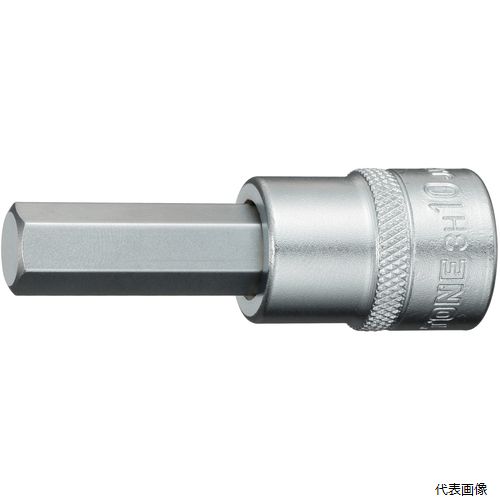 【特長】 ●ラチェットハンドルに差し込んで使用することにより、締め付けが素早く行えます。 【仕様】 ●差込角(mm)：9.5 ●対辺寸法(mm)：10 ●ビット長さ(mm)：30 ●全長(mm)：59 【材質／仕上】 ●構造用鋼 【入数】 ...