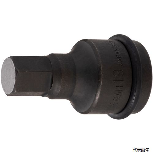【特長】 ●インパクトレンチなどの動力工具用のソケットです。 【仕様】 ●差込角(mm)：19.0 ●対辺寸法(mm)：19 ●全長(mm)：75 ●適合ピン：PIN5033S ●適合Oリング：RINGT32S ●対辺(mm)：19 【材質...