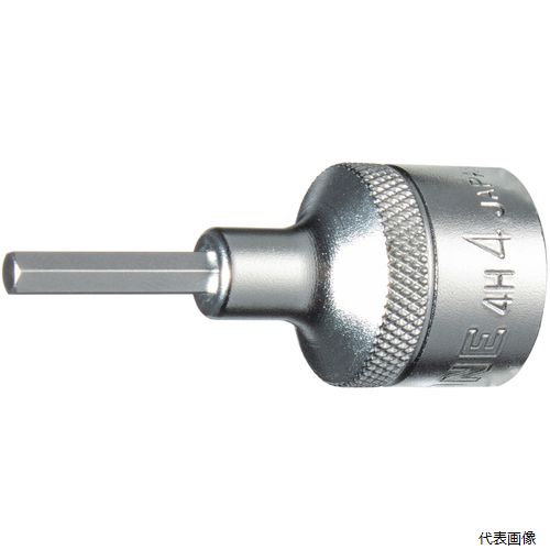 【特長】 ●ラチェットハンドルに差し込んで使用することにより、締め付けが素早く行えます。 【仕様】 ●差込角(mm)：12.7 ●対辺寸法(mm)：4 ●ビット長さ(mm)：20 ●全長(mm)：52 【材質／仕上】 ●構造用鋼 【入数】 ...