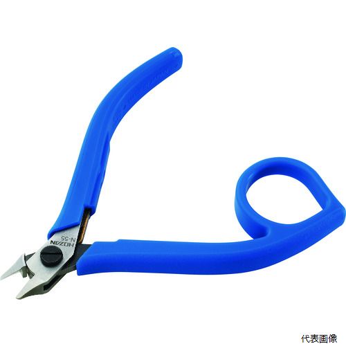 【特長】 ●線材の被切断面をほとんど平坦にカット可能です。 ●刃先が細く狭い箇所での作業に適しています。 ●手になじむエラストマー樹脂グリップです。 【用途】 ●刃先が細く、狭い個所での作業に適しています。 【仕様】 ●全長(mm)：105...