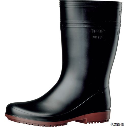 【特長】 ●水や油の床面でも全方向の滑りに強い、ハイグリップスーパー底です。 ●内側底面から履き口にかけ伸びた4本の溝により、靴内のムレを効果的に外へ排出させます。 ●長靴同士の『くっつき』が原因によるつまずきや転倒を防止するために、長靴に...