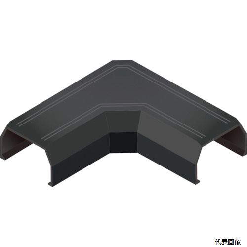 【特長】 ●取付けはワンタッチです。 ●平面での直角接続に使用します。 ●「ニューエフモール」接続品です。 【用途】 ●ニュー・エフモール同士の平面での直角接続用。 ●壁面の配線保護に。 【仕様】 ●色：ブラック ●適合本体：SFM3号・S...