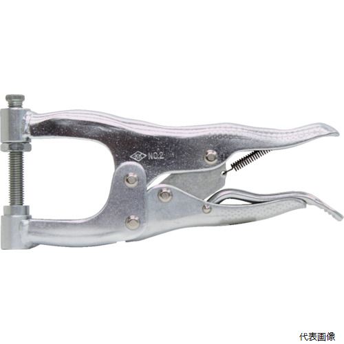 【特長】 ●標準型のハンドバイスのプレス型です。 【仕様】 ●全長(mm)：212 ●締圧力(kN)：3.0 ●最大締付幅(mm)：30 ●幅(mm)：95 ●奥行(mm)：70 ●製品刻印：No.2 【材質／仕上】 ●スチール（SPCC）...