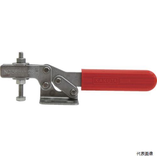 【特長】 ●締圧力と大きさのバランスがとれたクランプです。 【仕様】 ●全長(mm)：172 ●締圧力(kN)：2.5 ●付属ボルト径：M6×50(SUS) ●クランプアーム移動角度(°)：75 ●ハンドル操作角度(°)：70 ●製品刻印：...