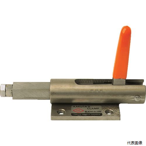 【特長】 ●シャフトが角ロッドなのでねじれに強いクランプです。 【仕様】 ●全長(mm)：213 ●押圧力(kN)：3.0 ●ハンドル操作角度(°)：115 ●ストローク(mm)：43 ●付属ボルト径：M12×50 ●先端部ねじ径：M12 ...