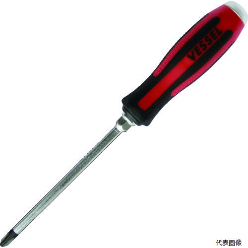 【特長】 ●プラスの刃先はNewジョーズフィットで、刃先に高強度の金属粒を特殊コーティングし、十字ねじ特有のドライバーの浮き上がり現象〈カムアウト〉を最大限防ぐ刃先チップ形状になっています。 ●軸はクロムバナジウム鋼で全身焼き入れ、刃先はマ...