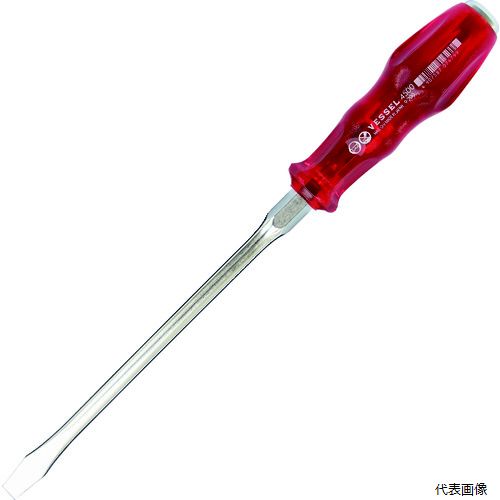【特長】 ●プラスチック柄貫通型で、酷使に強いです。 ●手のひらの形状に合わせたエルゴノミックハンドルです。 ●レンチのかかる六角ボルスター付です。 【仕様】 ●刃先：［［−］］9 ●軸長(mm)：200 ●全長(mm)：320 ●先端マグ...