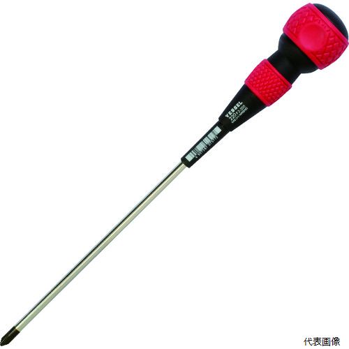 【特長】 ●グリップにはオリジナルのソフト樹脂を使用しています。 ●刃先は、高精度のブラックポイント加工です。 【仕様】 ●刃先：［［＋］］2 ●軸長(mm)：200 ●全長(mm)：300 ●先端マグネット：入り ●グリップ色：赤/黒 ●...