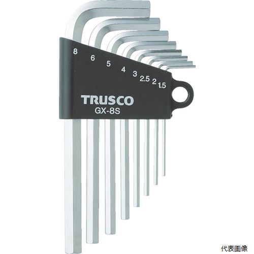 【特長】 ●短い方を使い、長い方を持てば、大きな力で締めることができます。また長い方を使い、短い方を持って回せば、早い回転で締めることができます。 ●硬度はHRC54〜59です。 【仕様】 ●セット内容(本)：8 ●セット内容(mm)：1....