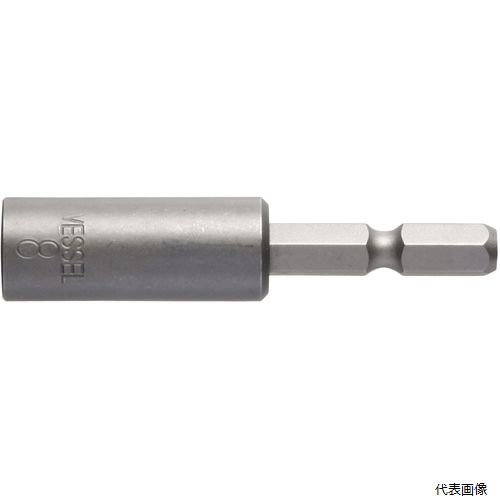 【特長】 ●コンピューター・OA機器・音響機器・VTR・光学機器などの小型・精密分野におけるねじ締め作業に対応する高精度ビットです。 【仕様】 ●刃先：対辺8 ●全長(mm)：60 ●シャンク径(mm)：6.35 ●対辺(mm)：8 ●外径...