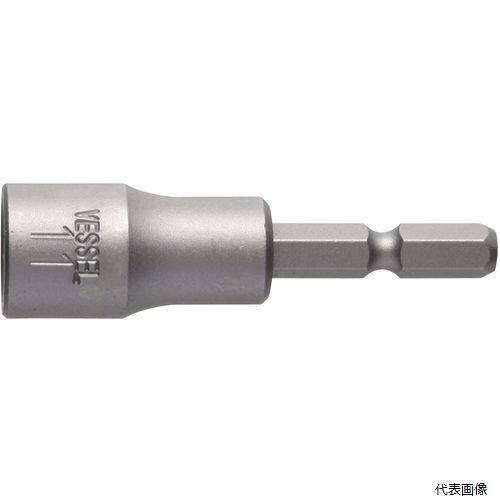 【特長】 ●コンピューター・OA機器・音響機器・VTR・光学機器などの小型・精密分野におけるねじ締め作業に対応する高精度ビットです。 【仕様】 ●刃先：対辺11 ●全長(mm)：60 ●シャンク径(mm)：6.35 ●対辺(mm)：11 ●...