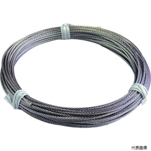 【特長】 ●ワイヤーロープを少量でご使用される場合に最適です。 ●水回りに最適なステンレス製です。 【用途】 ●転倒防止・連結部品・張り固定・機械部品。 【仕様】 ●ロープ径(mm)：0.81 ●長さ(m)：10 ●使用荷重(kg)：20 ...