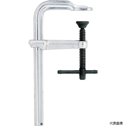 【特長】 ●強力タイプの重量級です。 ●鉄工関係や大物重量物の加工などに最適です。 ●ねじ頭が六角なので重締め付けの場合は、スパナやめがねレンチなどで締め付けができます。 ●口開き150mm時の締め付け力は12kNです。 【仕様】 ●全長(...