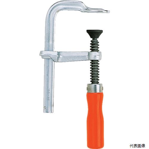 【特長】 ●軸端が木柄付の軽量タイプです。 ●日曜大工や軸作業などに手軽に使えるワンタッチ締め付けクランプです。 【仕様】 ●全長(mm)：318 ●最大口開き(mm)：250 ●ふところ(mm)：80 ●フレーム寸法(mm)A：15.6 ...