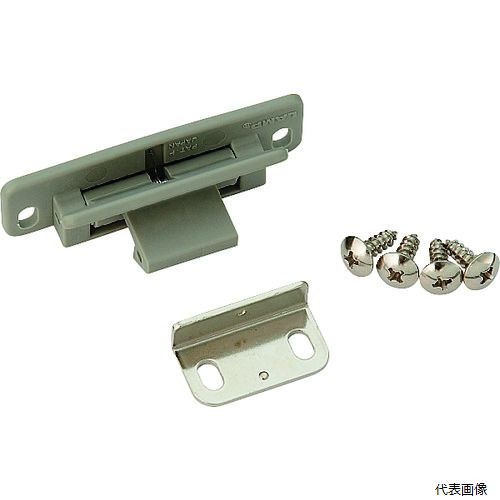 【特長】 ●かぶせ仕様で、キャビネット地板の下側まで伸びがある扉に使用します。 ●地震などの揺れでも扉が開きにくい構造です。 ●取付位置を調節できます（本体：上下±1.5mm、受座：前後±1.5mm） 【仕様】 ●全長(mm)：66 ●色：...