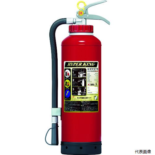 【特長】 ●容器底部に樹脂加工を採用しサビを防ぎます。 ●高い放射性を誇る加圧式を採用しています。 【用途】 ●適用火災：普通火災・油火災・電気火災。 【仕様】 ●放射時間(秒)：約15 ●放射距離(m)：6〜9 ●薬剤量(kg)：6 ●高...