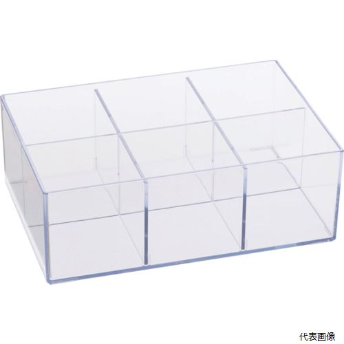 【特長】 ●透明なので中身が何か分かります。 ●多種類のサイズがあり、用途に合わせて選べます。 ●仕切付です。 【用途】 ●細かい部品の監理・収納に。 ●電子部品やプリント基板などの輸送に。 【仕様】 ●色：透明 ●外形寸法(mm)間口：2...