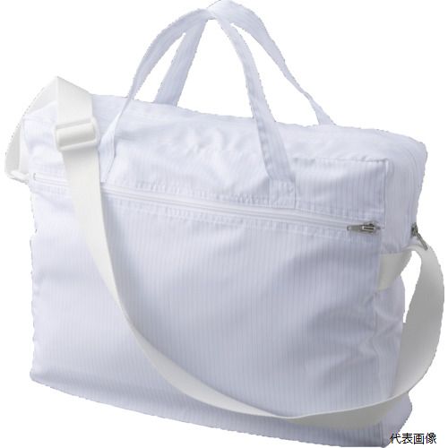 【特長】 ●ウェア、シューズ、ヘルメットなどをゆったりと収納できます。 ●内部は仕切りがあり、外側にファスナー付ポケットがあります。 ●低発塵性、高耐久性、経済性を実現した高性能、高密度ツイル組織の防塵衣素材で耐摩耗性も良好です。 【用途】...