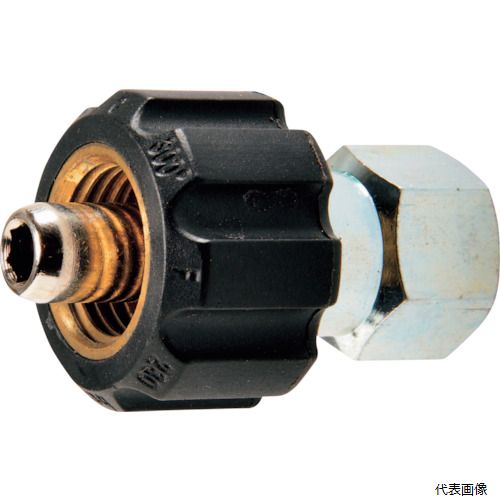 【特長】 ●スーパー工業専用接続金具です。 ●工具なしで簡単に取り外しが行えて耐久性に優れています。 ●カプラー部は共通仕様で、管取付部のサイズが異なっていても接続が可能です。 【仕様】 ●クイックカプラーメス×メスネジ3/8 【入数】 ●...
