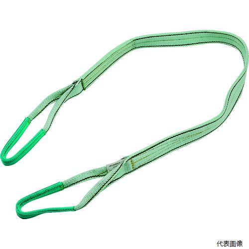 【特長】 ●JIS最高レベル4等級の強度の高いポリエステルスリングです。 ●伸びが少ないため、寸法安定性に優れています。 ●片側の縫製が2重のため柔らかく、チョーク吊りに最適です。 ●強靭な合成繊維を使用していますので、引張強度・耐久性・耐...