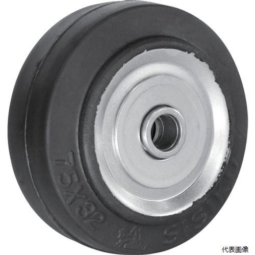 【特長】 ●SISIKU独自のボックススタイル芯金構造の車輪です。（意匠登録No.968313号）。 【用途】 ●各種運搬台車に 【仕様】 ●許容荷重(daN)：78 ●許容荷重(kgf)：80 ●車輪径D(mm)：75 ●車輪幅(mm)：...