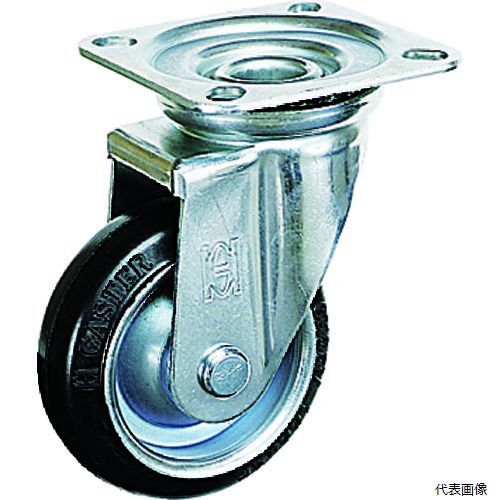 【特長】 ●中荷重で最も多く使用されているキャスターの規格品です。 【仕様】 ●許容荷重(daN)：78 ●許容荷重(kgf)：80 ●車輪径D(mm)：75 ●車輪幅(mm)：32 ●取付高H(mm)：101 ●取付座A(mm)：82 ●...