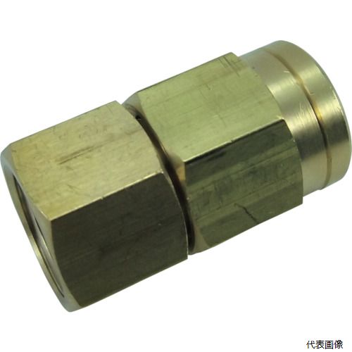 【特長】 ●袋ナットによる締め込み式です。 【仕様】 ●接続口径D：G1/4 ●使用流体：空気・水 ●タイプ：ホースソケット ●六角対辺(mm)H1：16 ●六角対辺(mm)H2：16 ●適合チューブ外径×内径(mm)：10×6.5 ●使用...