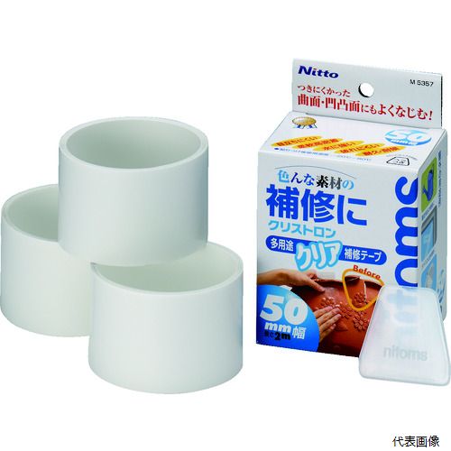 【特長】 ●透明タイプなので目立ちにくいです。 ●破れにくく、耐久性、耐候性に優れています。 【用途】 ●園芸用品やガラス類の応急補修、ビニール製品の補修に。 【仕様】 ●色：透明 ●幅(mm)：50 ●長さ(m)：2 ●厚さ(mm)：0....