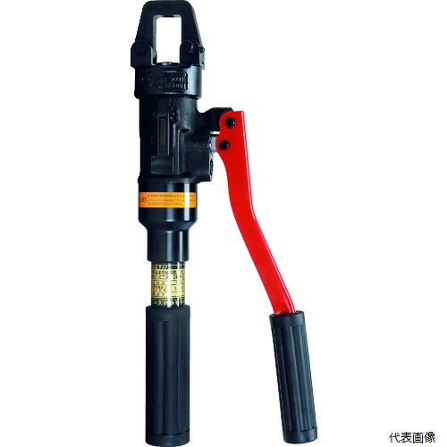 【特長】 ●早送り機構付なので端子の仮押さえがハンドル操作3回以内でできます。 ●ヘッドは180°回転可能です。 【用途】 ●14〜60mm［［の2乗］］の電線接続。 【仕様】 ●圧着範囲(［［MM2］］)：14〜60（別売5.5、8） ●...