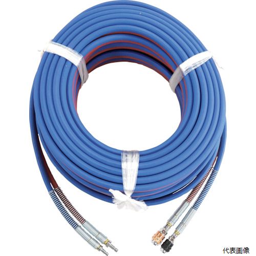 【特長】 ●ワンショットカプラ接続式です。 【用途】 ●酸素アセチレンガス溶接溶断用ホース部品 【仕様】 ●ホース内径(mm)：5 ●ホース長さ(m)：30 ●常用圧力(MPa)：酸素0.99アセチレン0.13 ●タイプ：カプラ接続 ●G型...