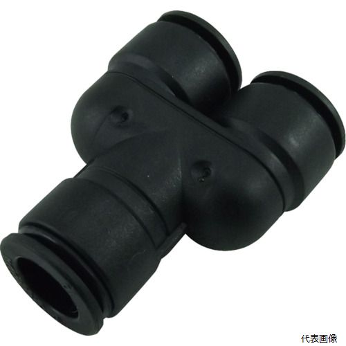 【仕様】 ●適合チューブ外径D(mm)：10×10×10 ●使用流体：空気、水 ●使用圧力：1MPa(空気)、0.3MPa(水) ●流体温度(℃)：-5〜60℃(空気)、5〜40℃(水) 【材質／仕上】 ●本体：難燃性ポリブチレンテレフタレ...