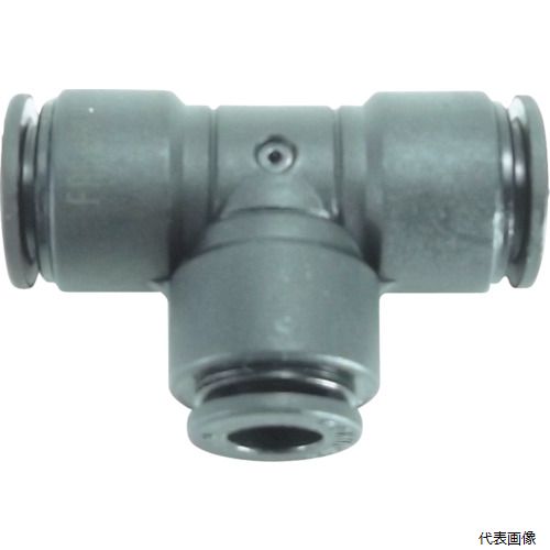 【仕様】 ●流体温度(℃)：-5〜60(空気)、5〜40(水) ●使用流体：空気、水 ●適合チューブ外径D1(mm)：6 ●適合チューブ外径D2(mm)：8×8 ●使用圧力：1MPa(空気)、0.3MPa(水) 【材質／仕上】 ●本体：難燃...