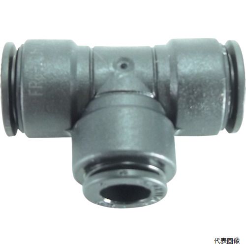 【仕様】 ●流体温度(℃)：-5〜60(空気)、5〜40(水) ●使用流体：空気、水 ●適合チューブ外径D1(mm)：8 ●適合チューブ外径D2(mm)：10×10 ●使用圧力：1MPa(空気)、0.3MPa(水) 【材質／仕上】 ●本体：...