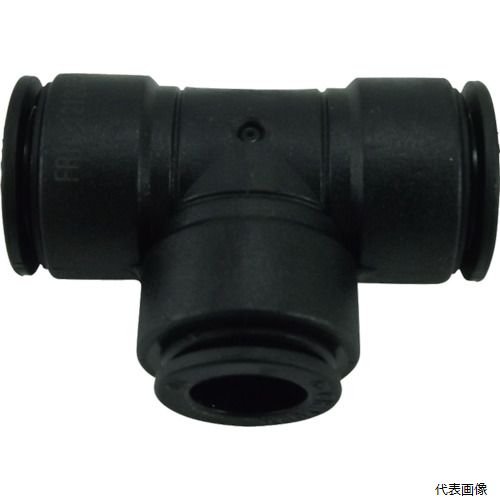 【仕様】 ●流体温度(℃)：-5〜60(空気)、5〜40(水) ●使用流体：空気、水 ●適合チューブ外径D1(mm)：10 ●適合チューブ外径D2(mm)：12×12 ●使用圧力：1MPa(空気)、0.3MPa(水) 【材質／仕上】 ●本体...