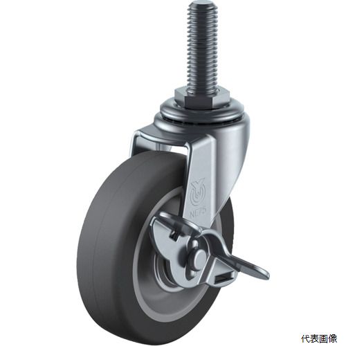 【特長】 ●標準的な小型キャスターです。軽量物運搬用のワゴンやラック等に最適です。軽量で床面を汚しにくいエラストマー車輪を使用しています。 【用途】 ●台車や家具、什器などに。 【仕様】 ●許容荷重(daN)：30 ●許容荷重(kgf)：3...