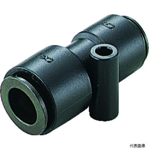 【仕様】 ●使用流体：空気 ●使用圧力：1MPa ●使用温度範囲(℃)：-5〜60 ●適合チューブ外径D1(mm)：6 ●適合チューブ外径D2(mm)：8 【材質／仕上】 ●本体：ポリアセタール（POM） ●シールゴム：ニトリルゴム（NBR...