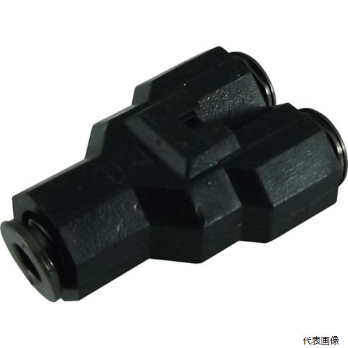 【仕様】 ●適合チューブ外径D(mm)：4×4×4 ●使用流体：空気 ●使用圧力：1MPa ●使用温度範囲(℃)：-5〜60 【材質／仕上】 ●本体：ポリアセタール（POM） ●シールゴム：ニトリルゴム（NBR） 【入数】 ●1個 他のサイ...