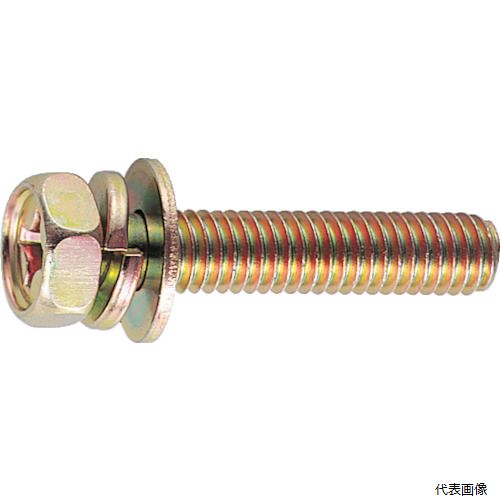 【特長】 ●ワッシャー、スプリングワッシャーをセットする手間が省けます。 【仕様】 ●寸法(mm)d：M8 ●寸法(mm)L：25 ●ねじピッチ(mm)：1.25 ●ばね座金外径(mm)：14.5 ●ばね座金厚さ(mm)：2 ●平座金外径(...