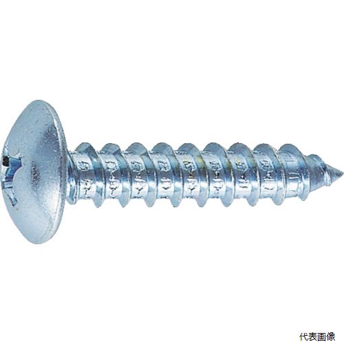 【特長】 ●頭部外径が大きい丸頭形状で、タップやナットを使用せず、下穴だけで締結ができる薄板鋼板用のねじです。 【仕様】 ●寸法(mm)d：M3 ●寸法(mm)L：16 ●頭部径(mm)：6.9 ●適合ドライバー：M3：［［＋］］1、M4〜...